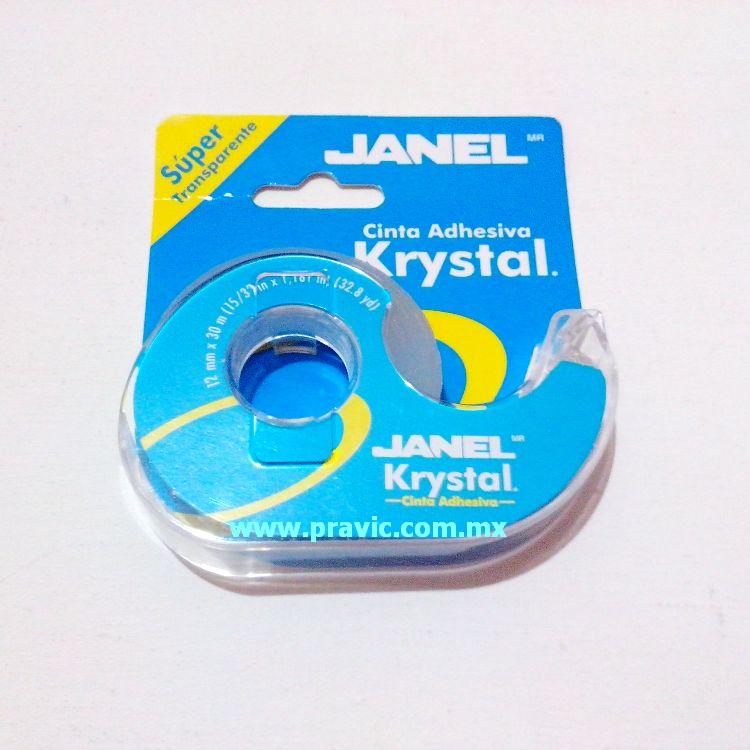 CINTA ADHESIVA JANEL KRYSTAL CON DESPACHADOR 12CM X 30 CM